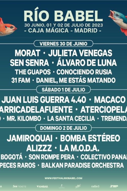 Festival Río Babel 2023 | Cartel, entradas, horarios y hoteles